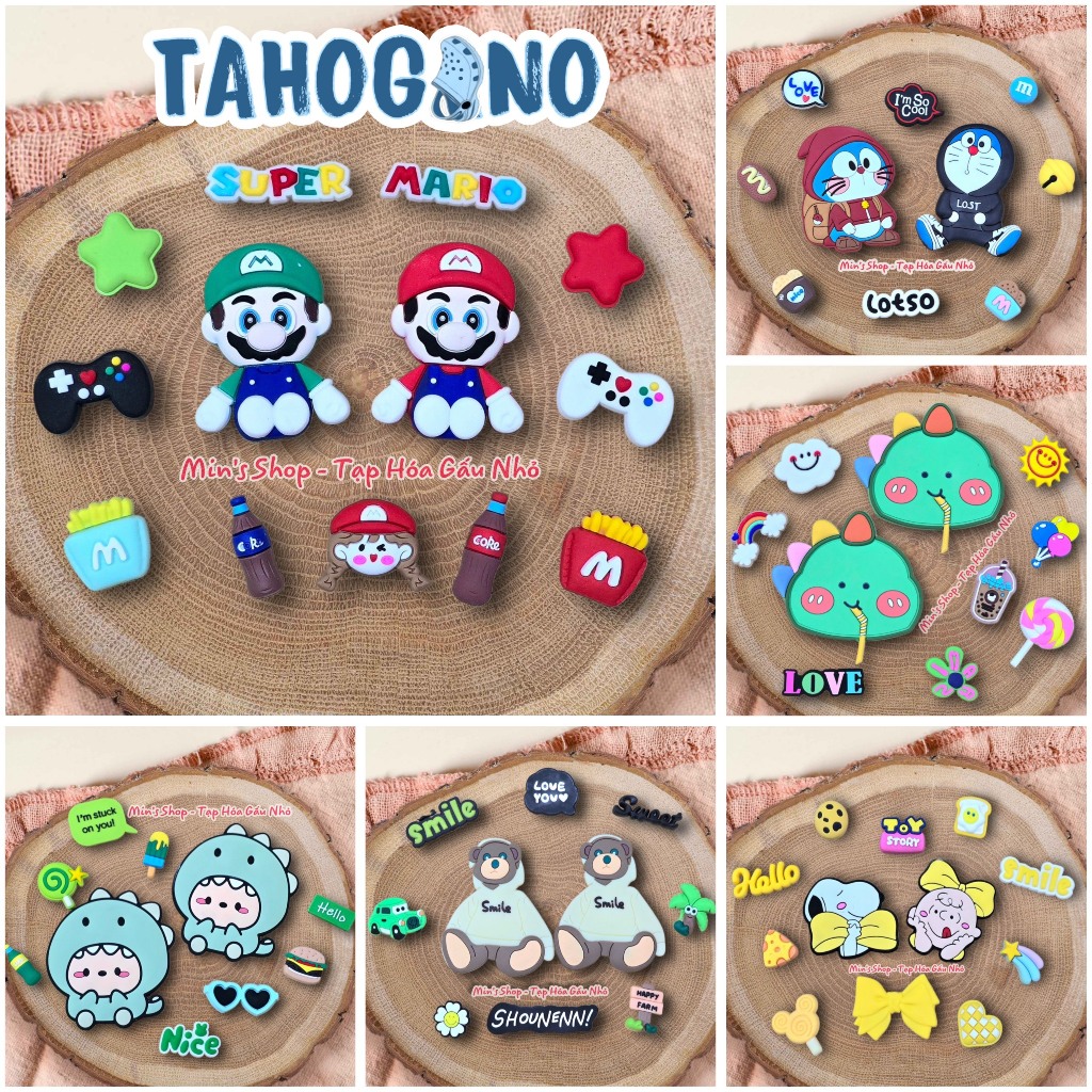 Jibbitz 2D Soft Set DIY Cartoon Stickers For Crocs Various Soft Models ...