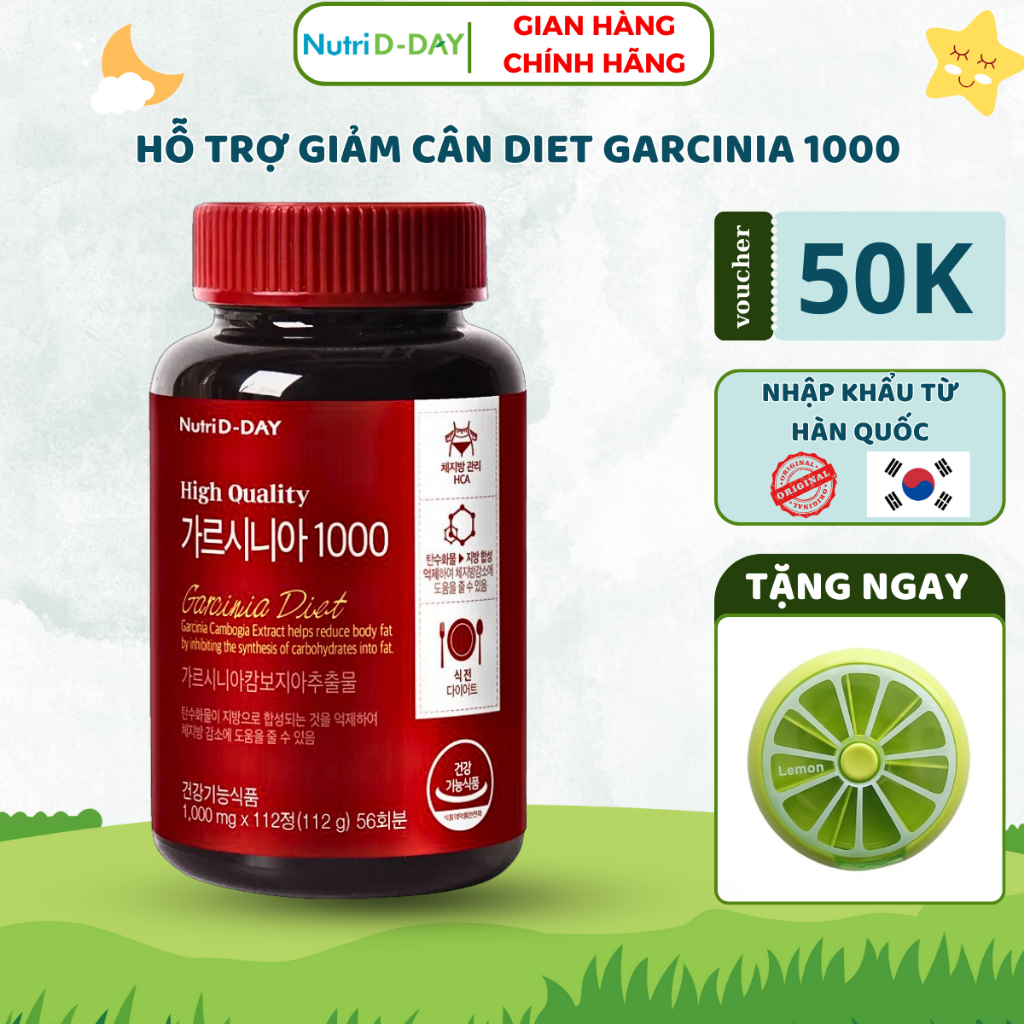 Nutri D-Day DIET Garcinia 1000 Weight Loss Supports Fat Loss To Reduce stress And Fatigue ...
