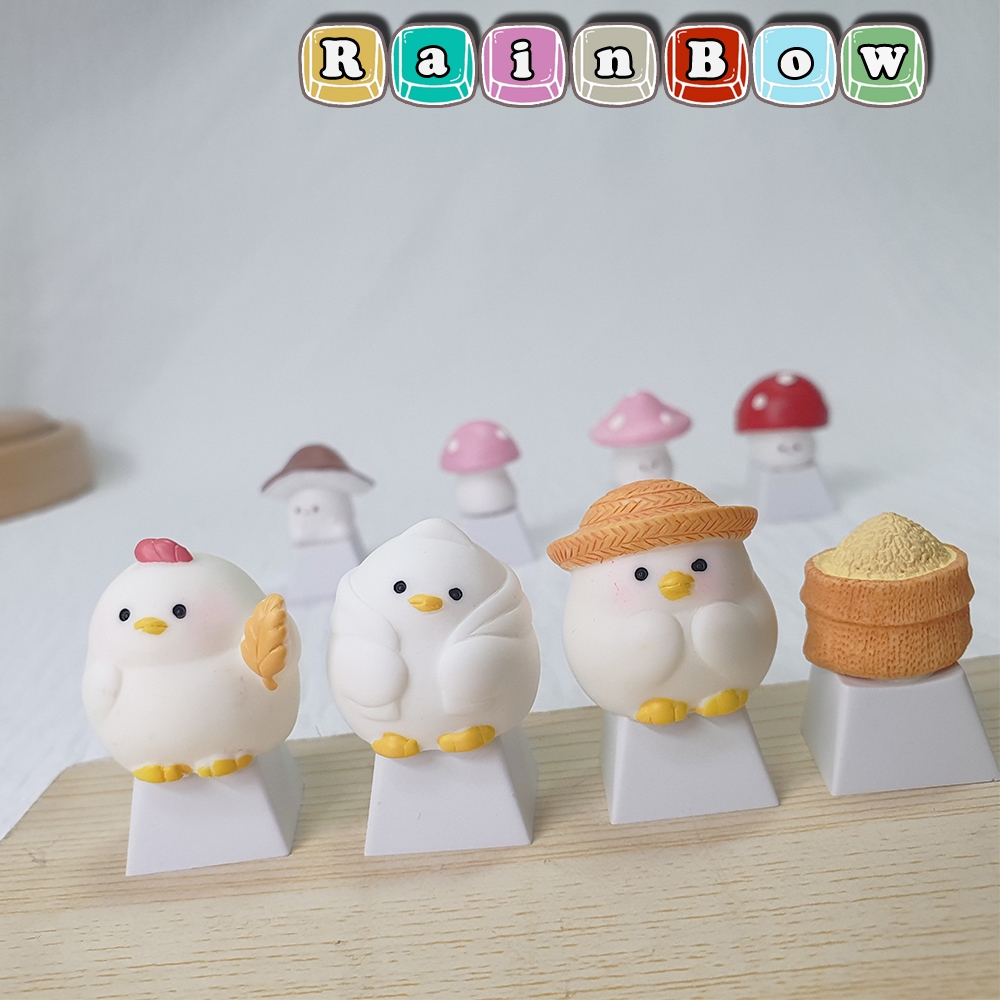 Super Cute Capybara Animal Keycap 3D Super Cute Handmade Mechanical ...