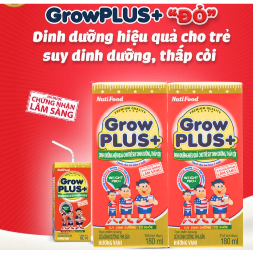 Nutifood Grow PLUS + Mixed Water Milk Red (Nutrition) - Over 1 Year Old ...