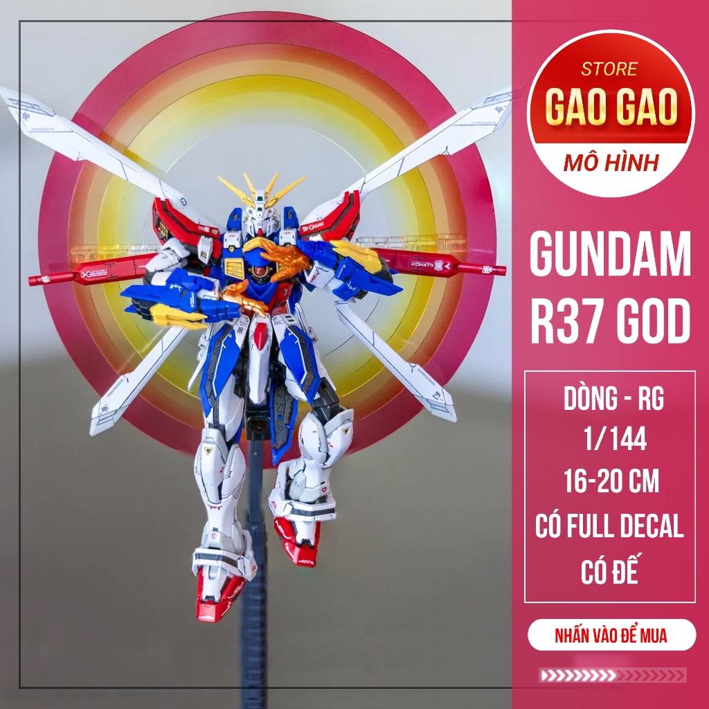 Gundam RG R37 God assembly model - Base included + Full body decal ...