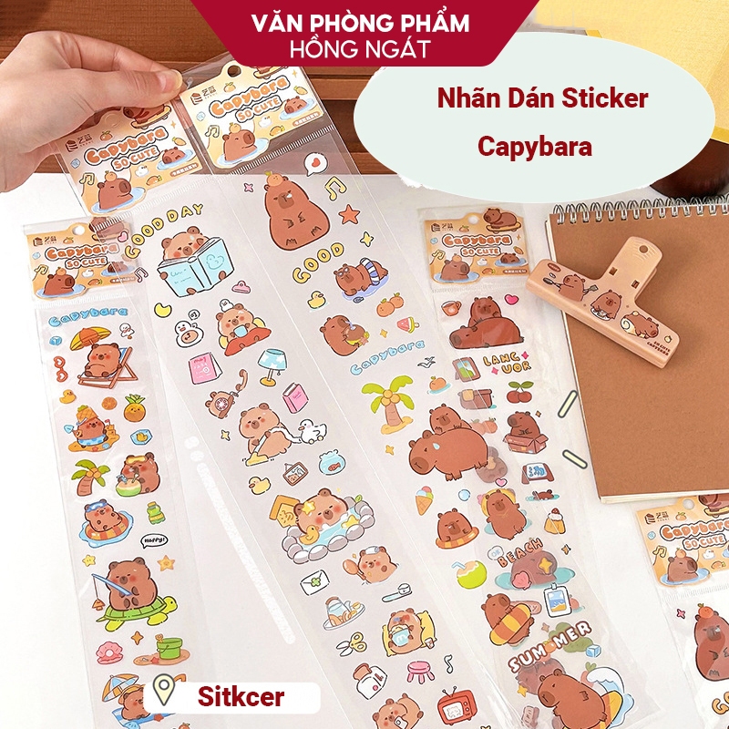 Cute cute cute cute cute Capybara Sticker, cute Sticker toploader ...