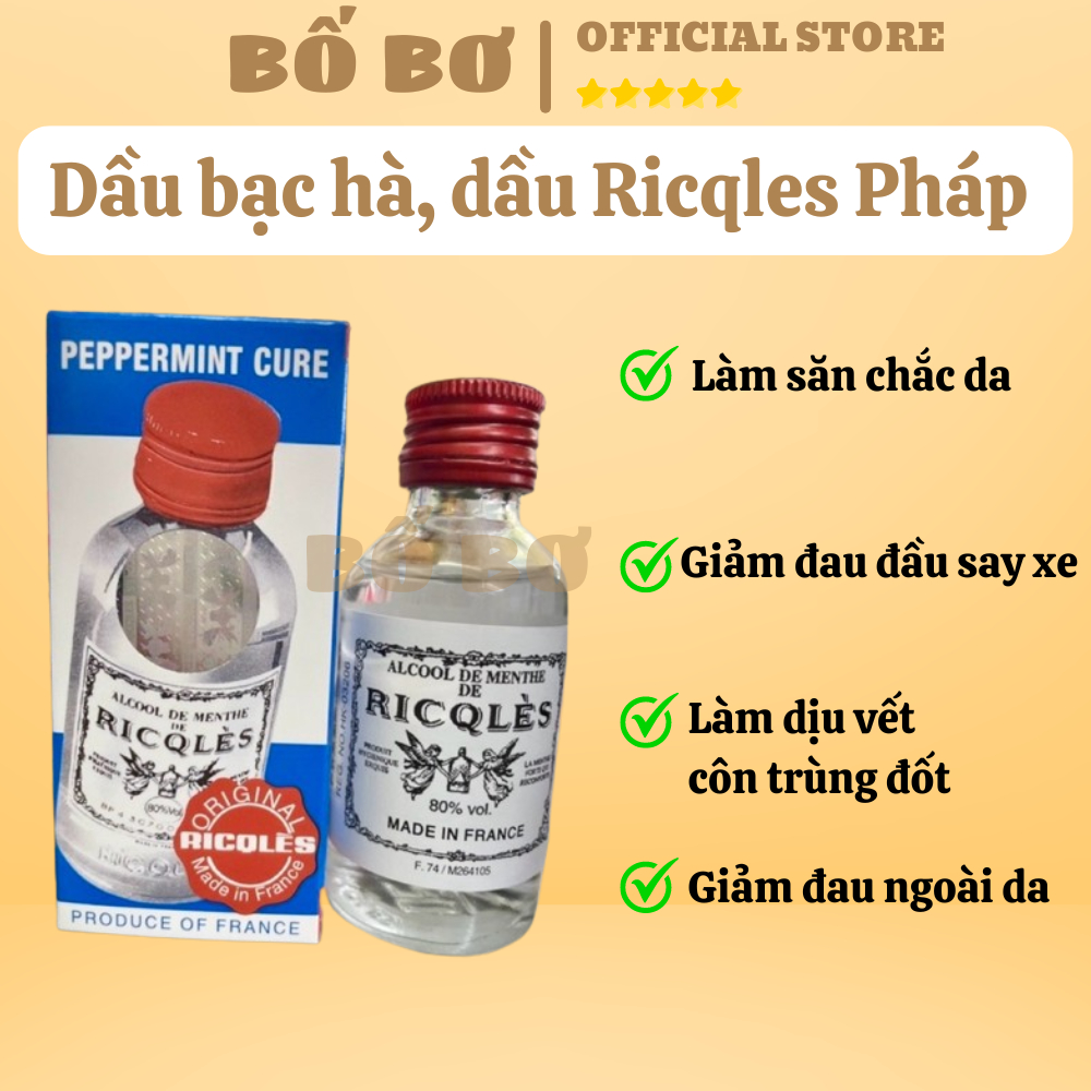 French peppermint alcohol oil, French Ricqles oil, Alcool de menthe ...