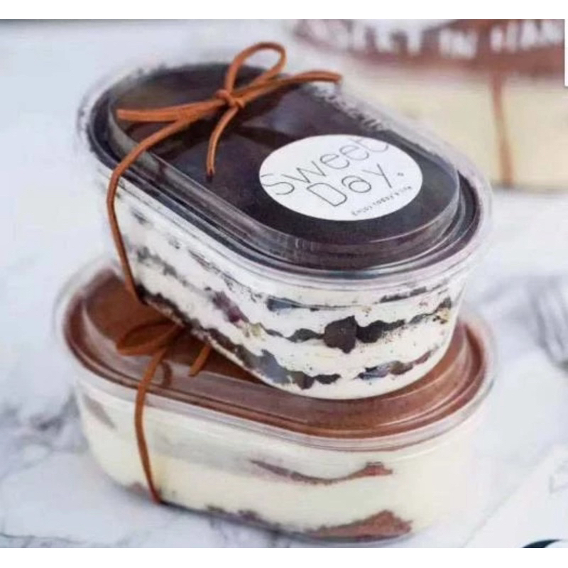 10 Oval boxes for cold cakes, Tiramisu, assorted cakes | Shopee Malaysia
