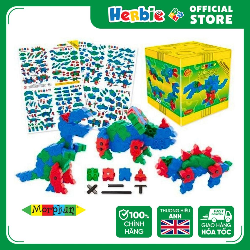 MORPHUN Dinosaur Construction Set 100 pcs MP25202 - Herbie Toys | Shopee Malaysia