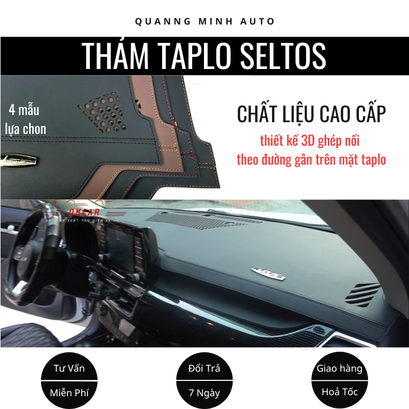 High-end Car Taplo Mat Kia Seltos 2024 3D Designed Pairing On Genuine ...