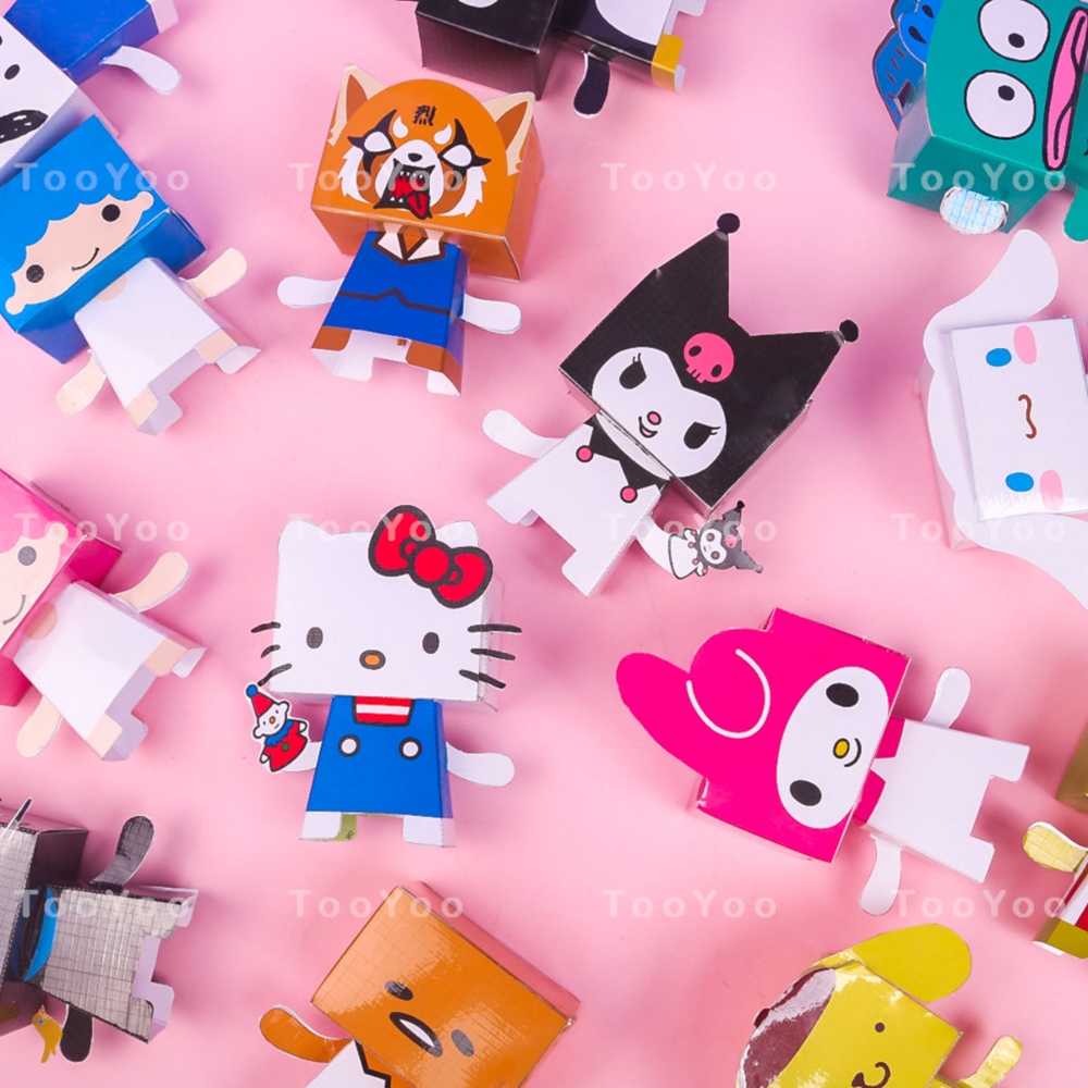 Paper SANRIO character assembly model toy, cute DIY paper model for ...
