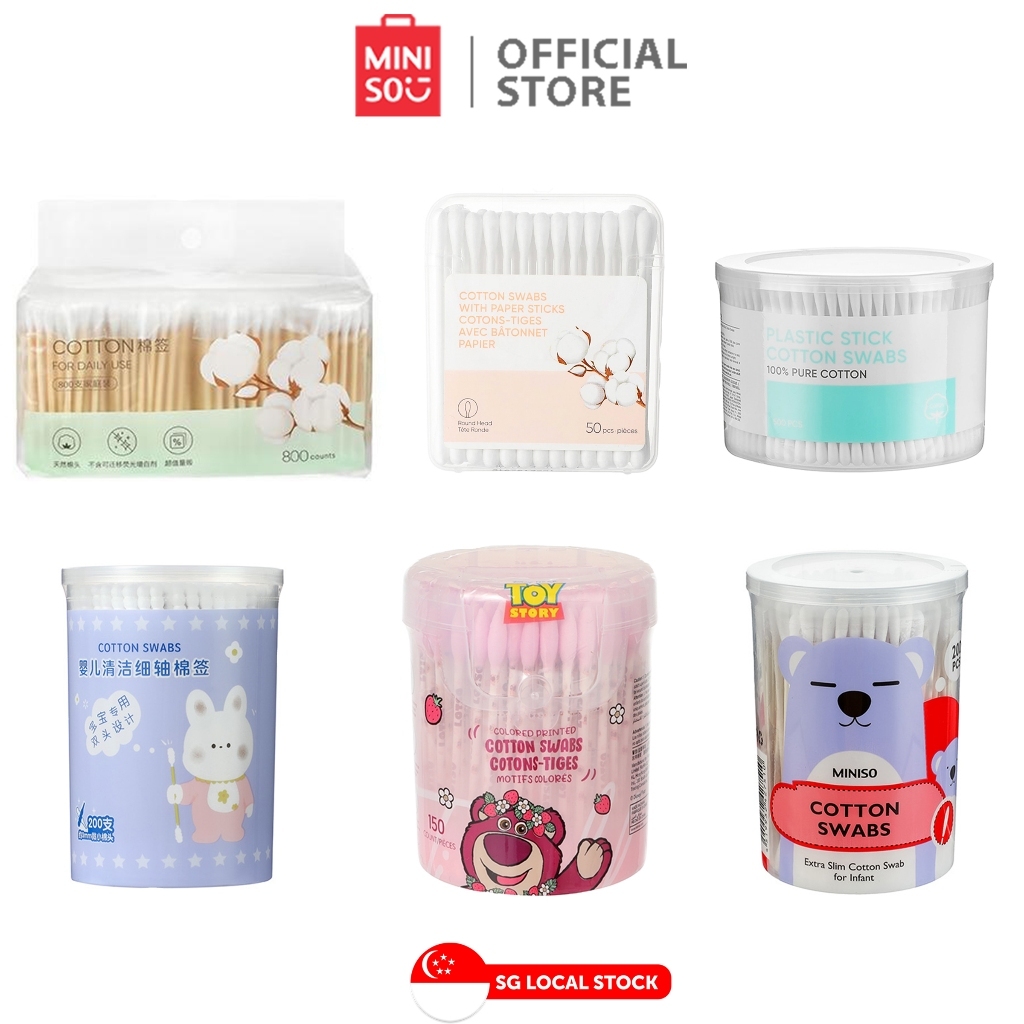 Hygienic MINISO Environmentally Friendly Cotton Swab (Wood Bar / Paper ...