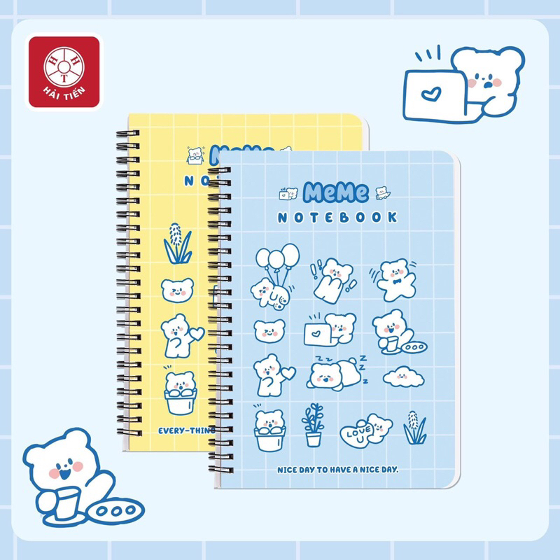 XO Spring cover notebook 160 pages A5/A6/B5 Hai Tien - MEME | Shopee ...