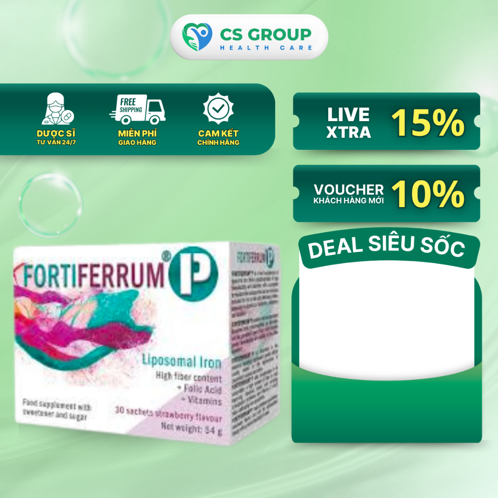 FortiferrumP Organic Liposomal Iron Supplement No Constipation No Fishy ...