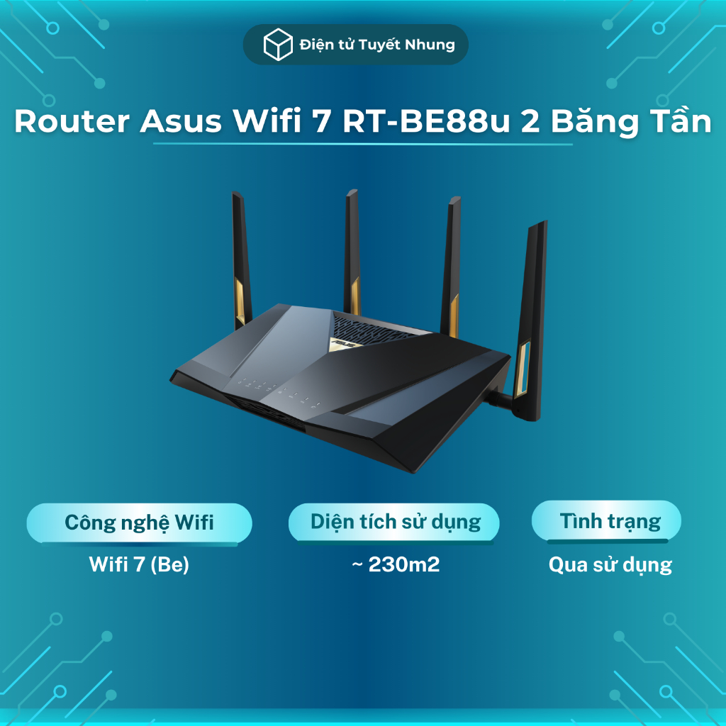 Asus RT-BE88u Dual Band Wifi 7 Router, BE7200 Standard, Used - Wifi ...