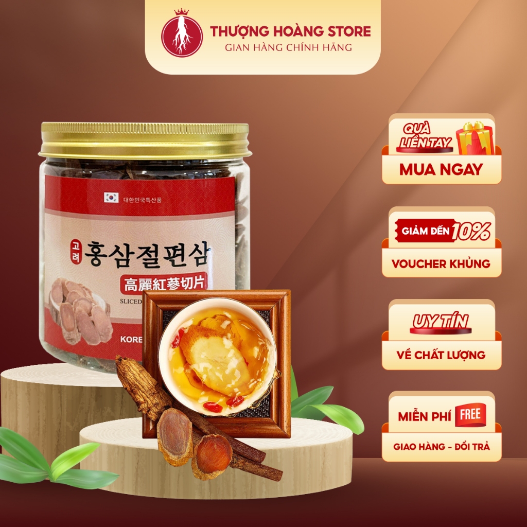 Sliced Korean Red Ginseng Whole Can 250G, Korean Red Ginseng for Golden ...