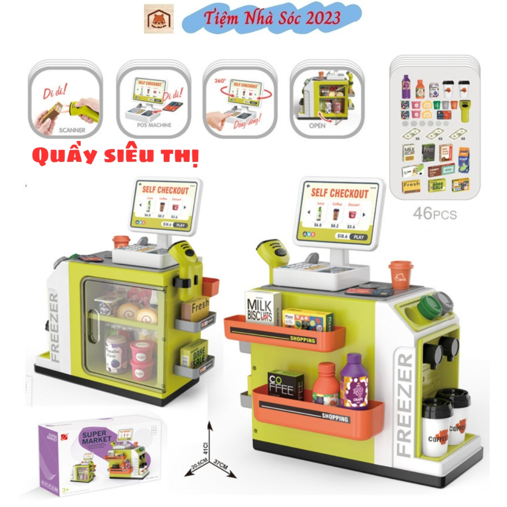 Supermarket toy cash register coffee vending machine role-playing card ...
