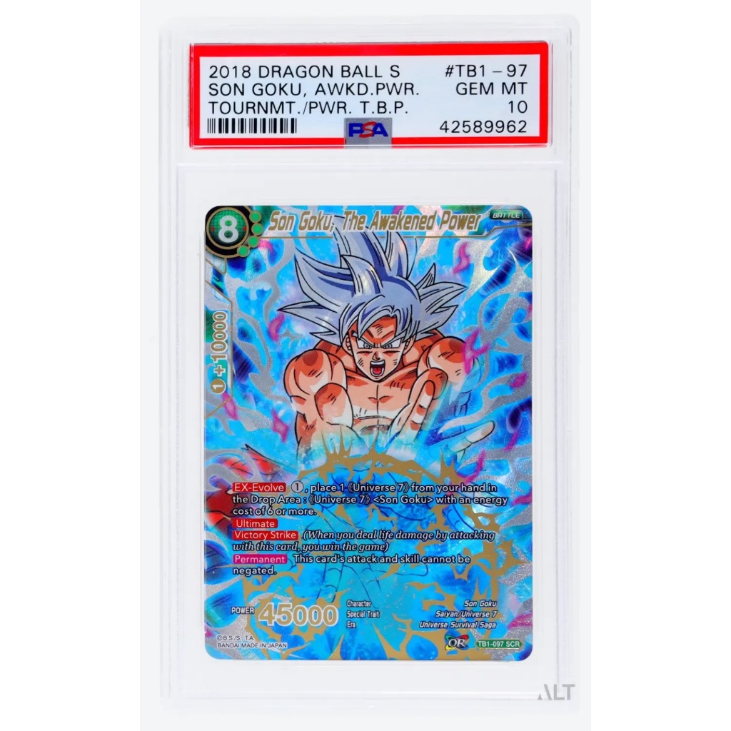 Psa 10 DRAGON BALL S TRNMNT SON GOKU THE AWAKENED POWER TB1-97 2018 GEM MINT | Shopee Malaysia