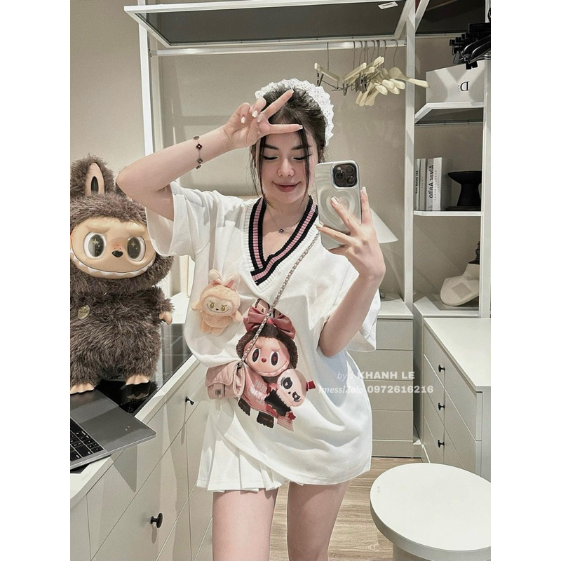 Labubu hem dress with heart-shaped neckline, very pretty. Super ...