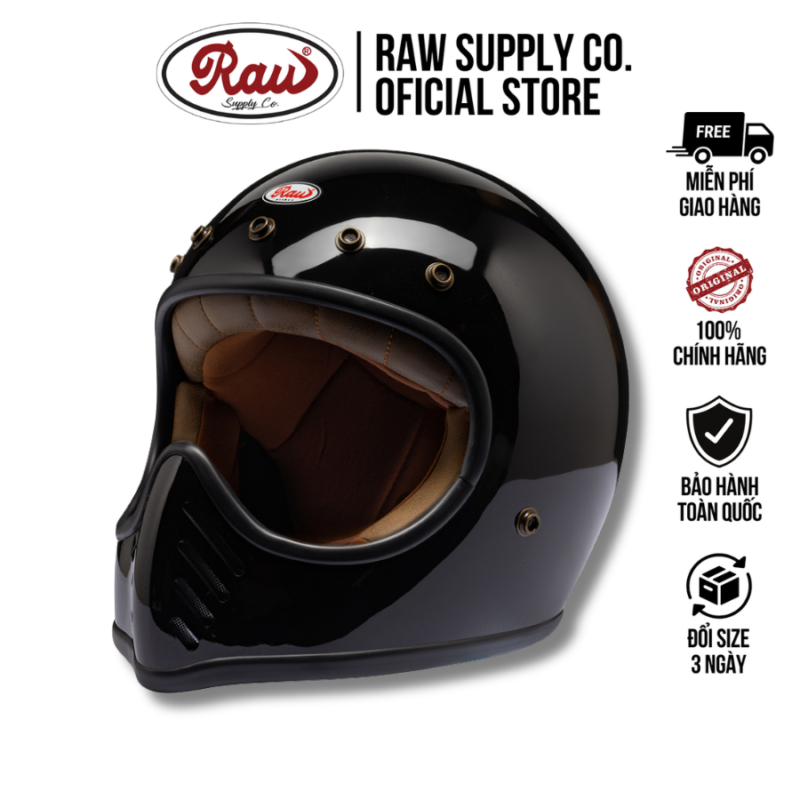 Raw Vintage III Fullface Helmet for Arrow Motorcycle Riders | Shopee ...