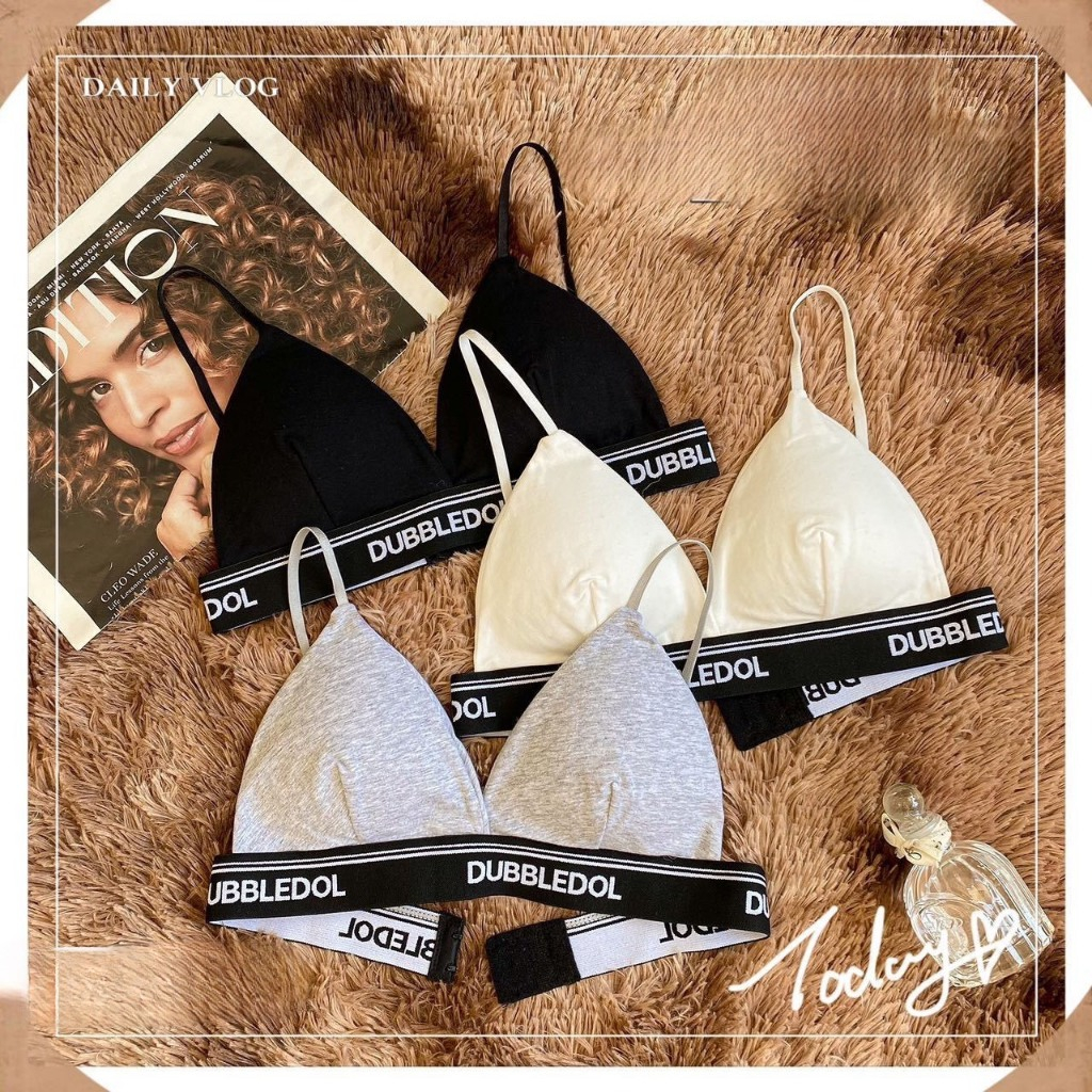 Clover Rimless Thin Spaghetti strap Bra Bra Shirt With Back Buckle And ...