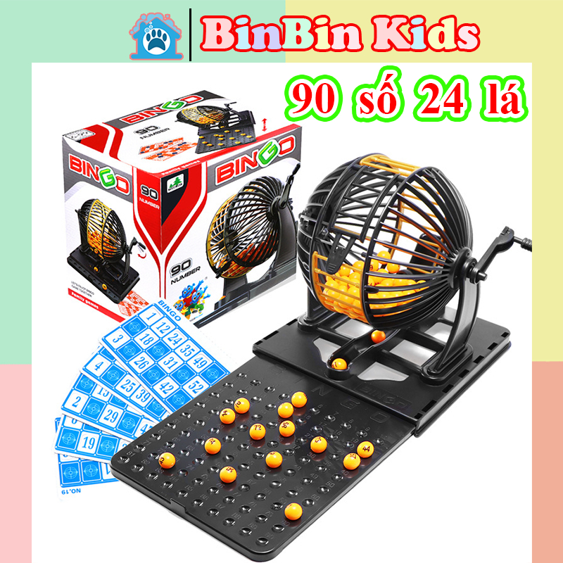 [LARGE TYPE] Premium 90-Digit Bingo Toy Set with 24 Cards, Gift for ...