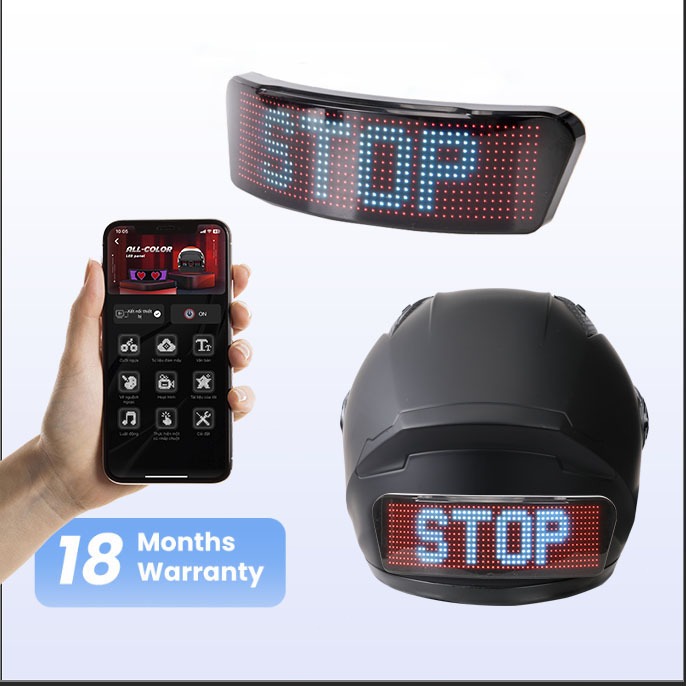 Motorcycle helmet LED screen Full color screen | Shopee Malaysia