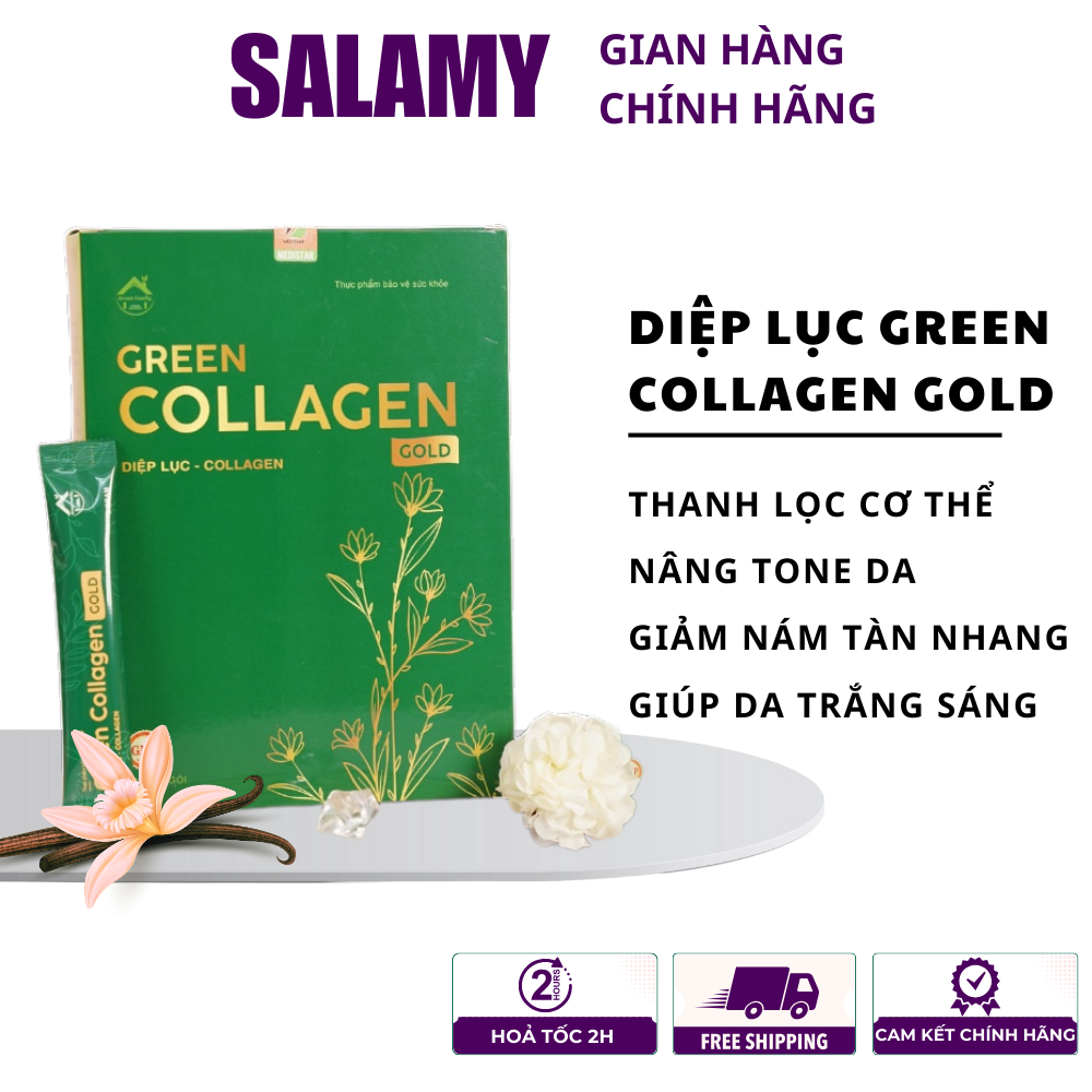 Chlorophyll Collagen Gold Green Family Helps Beautify Skin, Brighten ...