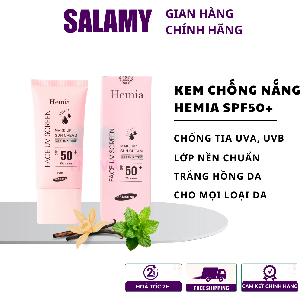 Genuine HEMIA Sunscreen Oil Control Tone Lifting Company SPF50++++ 50ml ...