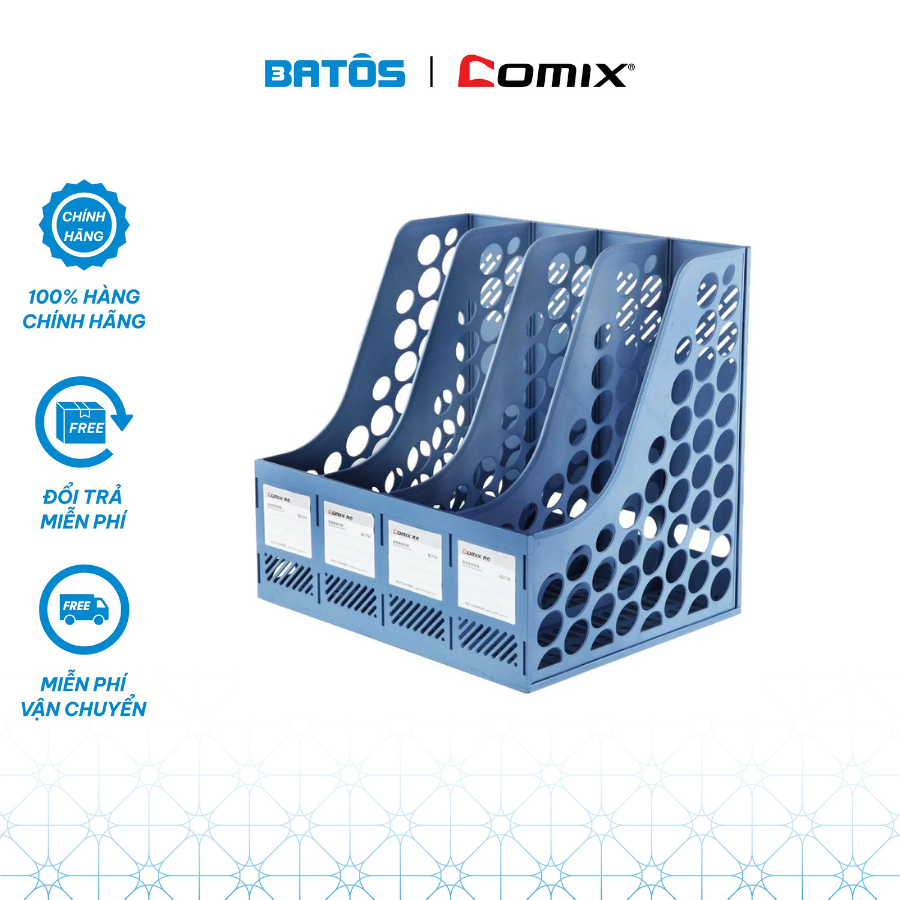[VAT included] Comix B2174 4-compartment premium plastic beveled File ...