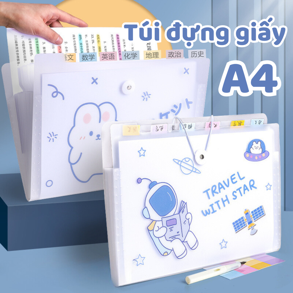 A4 document bag with 8 compartments, 12 compartments, A4 paper bag with ...