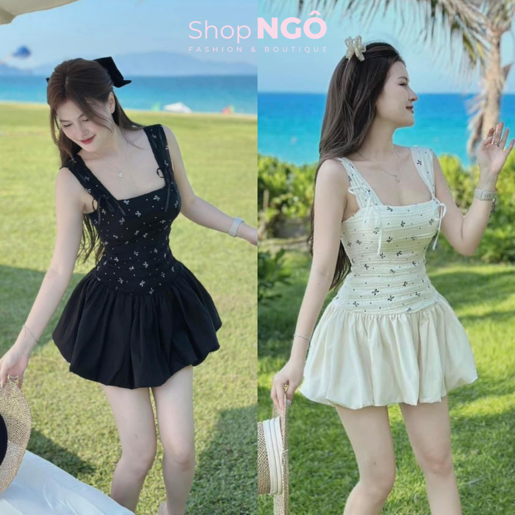 Women's dress made of foam elastic and mango, two-piece dress with big ...