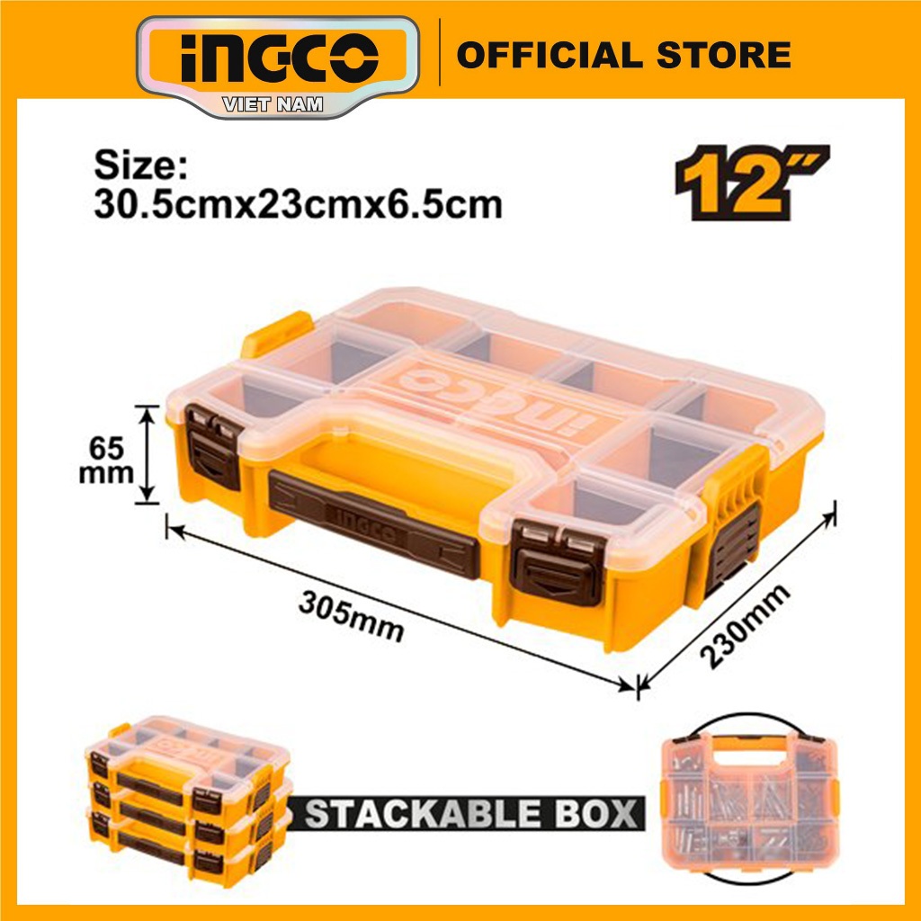Plastic box for screws, drill bits, INGCO components, size 15 inches ...