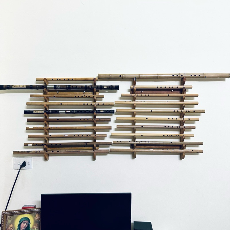 Bamboo flute rack, 10-piece wooden flute shelf, durable and beautiful ...