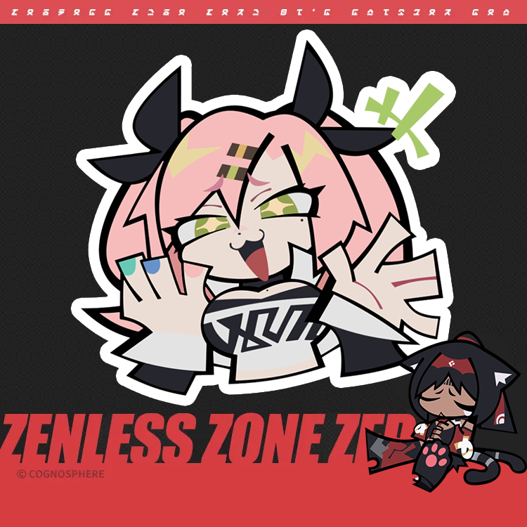 Sticker Zenless Zone Zero Ridu radiator - Ellen, Lycaon, Nekomata ...