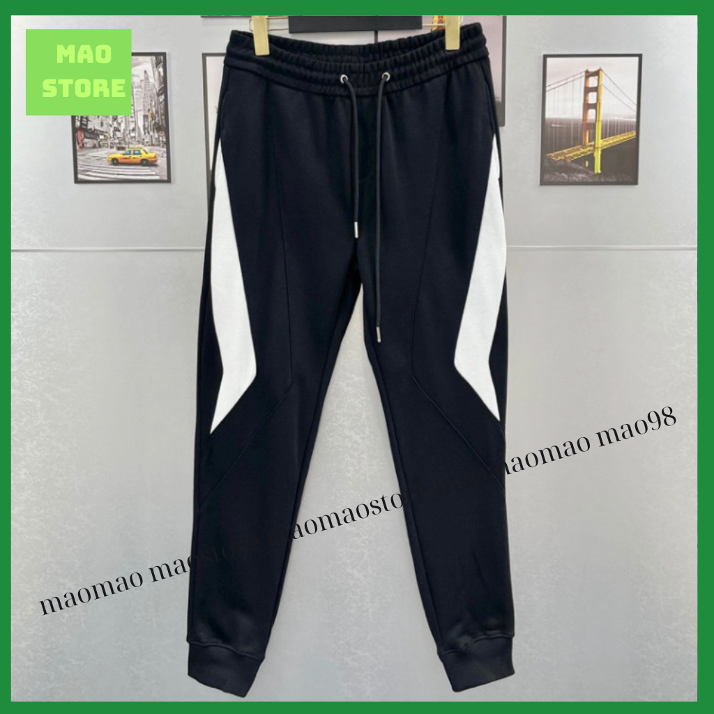 Men's Long Jogger Pants Neil Barrett Felt Crab Legs Embroidered White ...