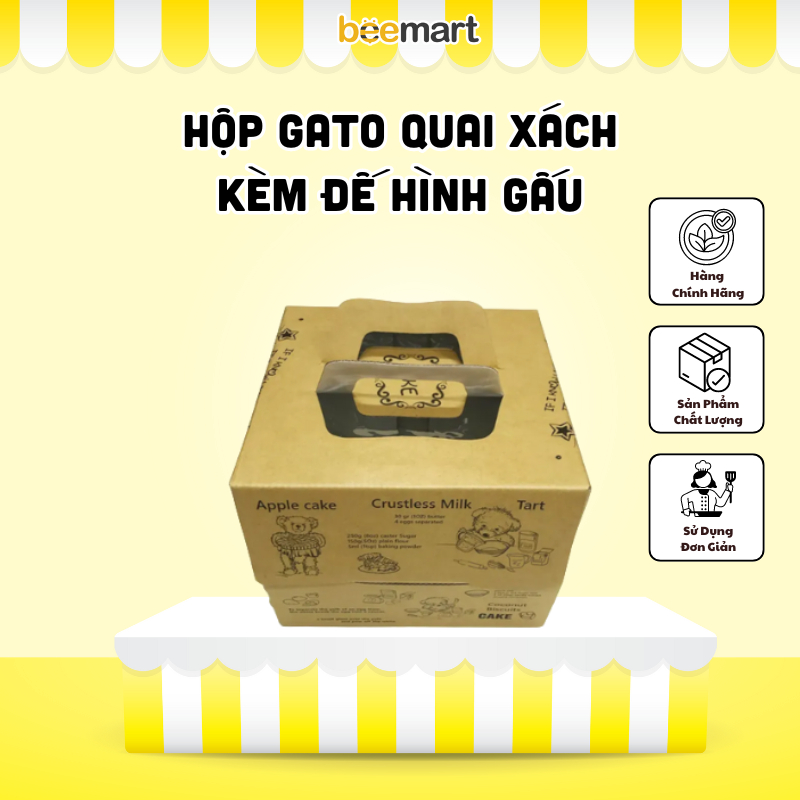 Gato Box with Handle and Bear Base (many sizes) | Shopee Malaysia