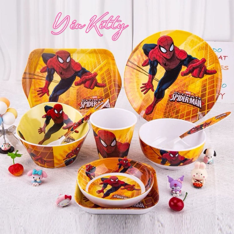 Spider-man CUP, FORKS, SPOONS, CUP, MELAMINE PLASTIC | Shopee Malaysia