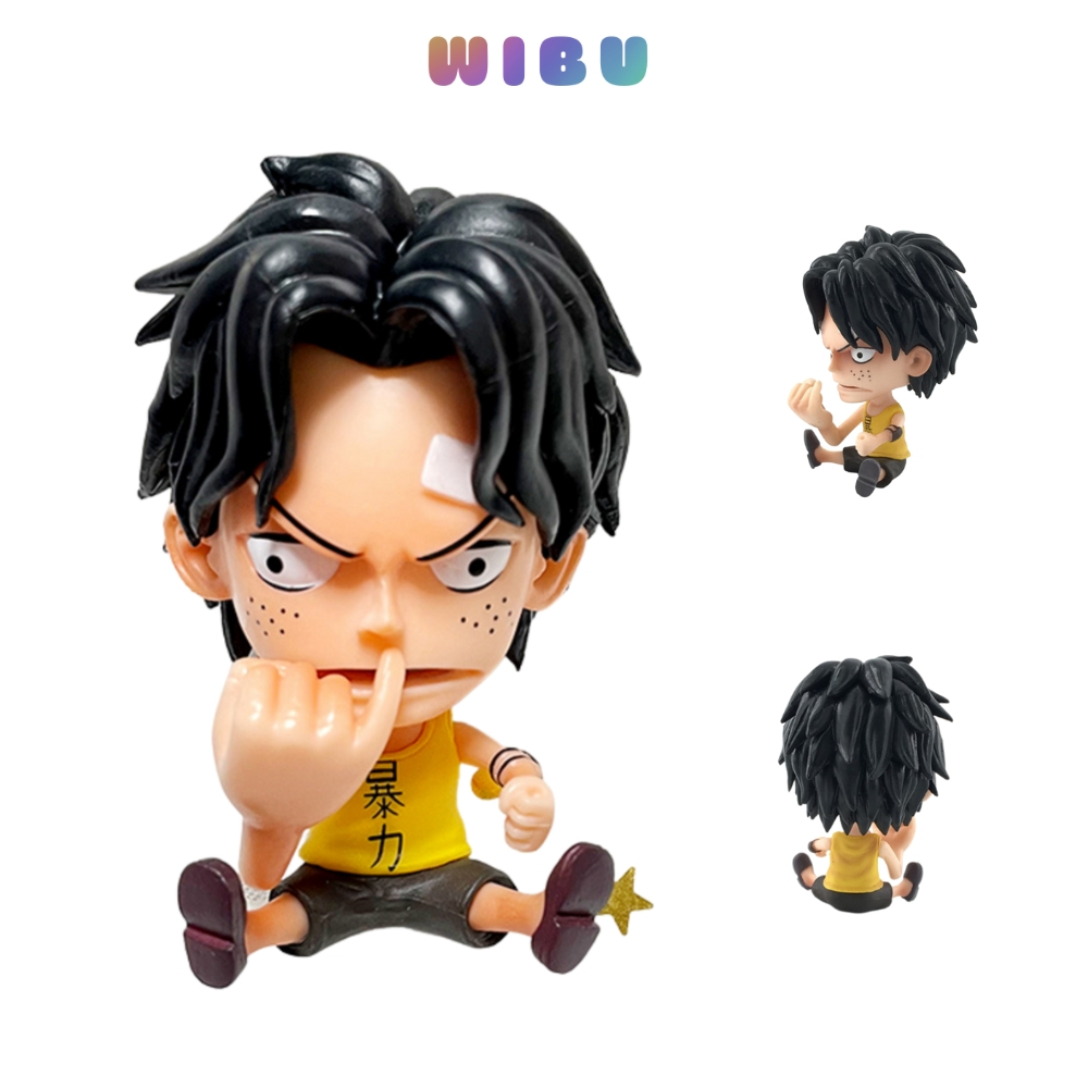 Very cute one piece chibi Ace model 9cm tall, one piece figure | Shopee ...