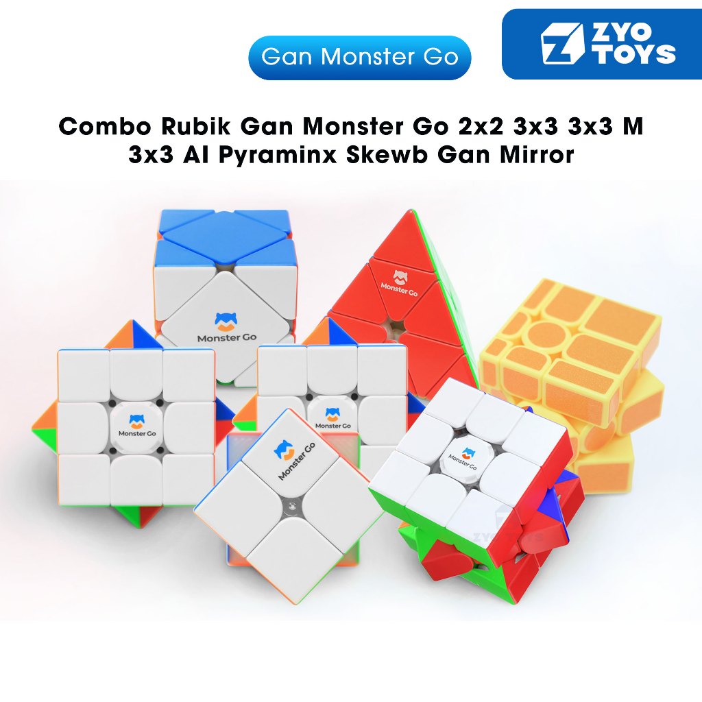 Rubik Gan Monster Go 2024 -Combo Gan Monster Go 2x2 3x3 3x3 M 3x3 AI Pyraminx Skewb Mirror- Zyo ...