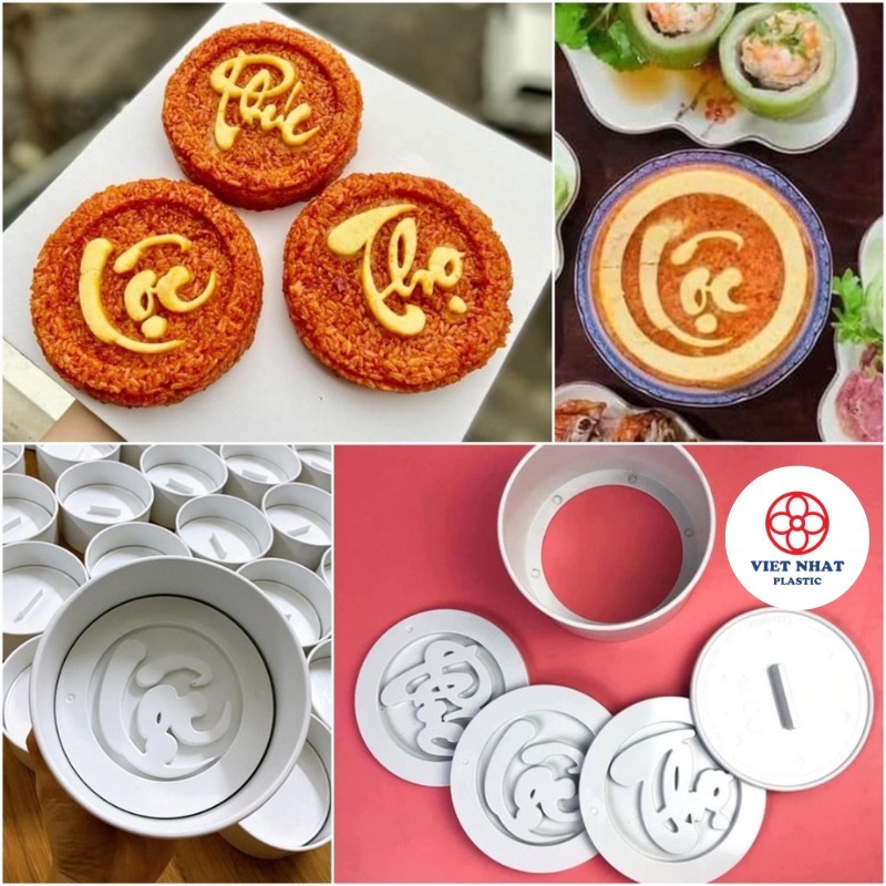 Viet Nhat mold set with Phuc Loc Tho mold to make offering sticky rice ...