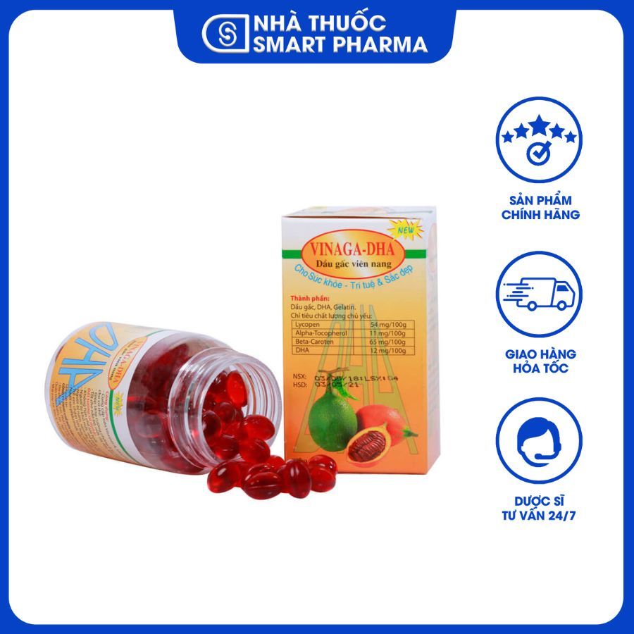 Vinaga gac oil capsules supplement DHA, gac oil to help brighten eyes ...