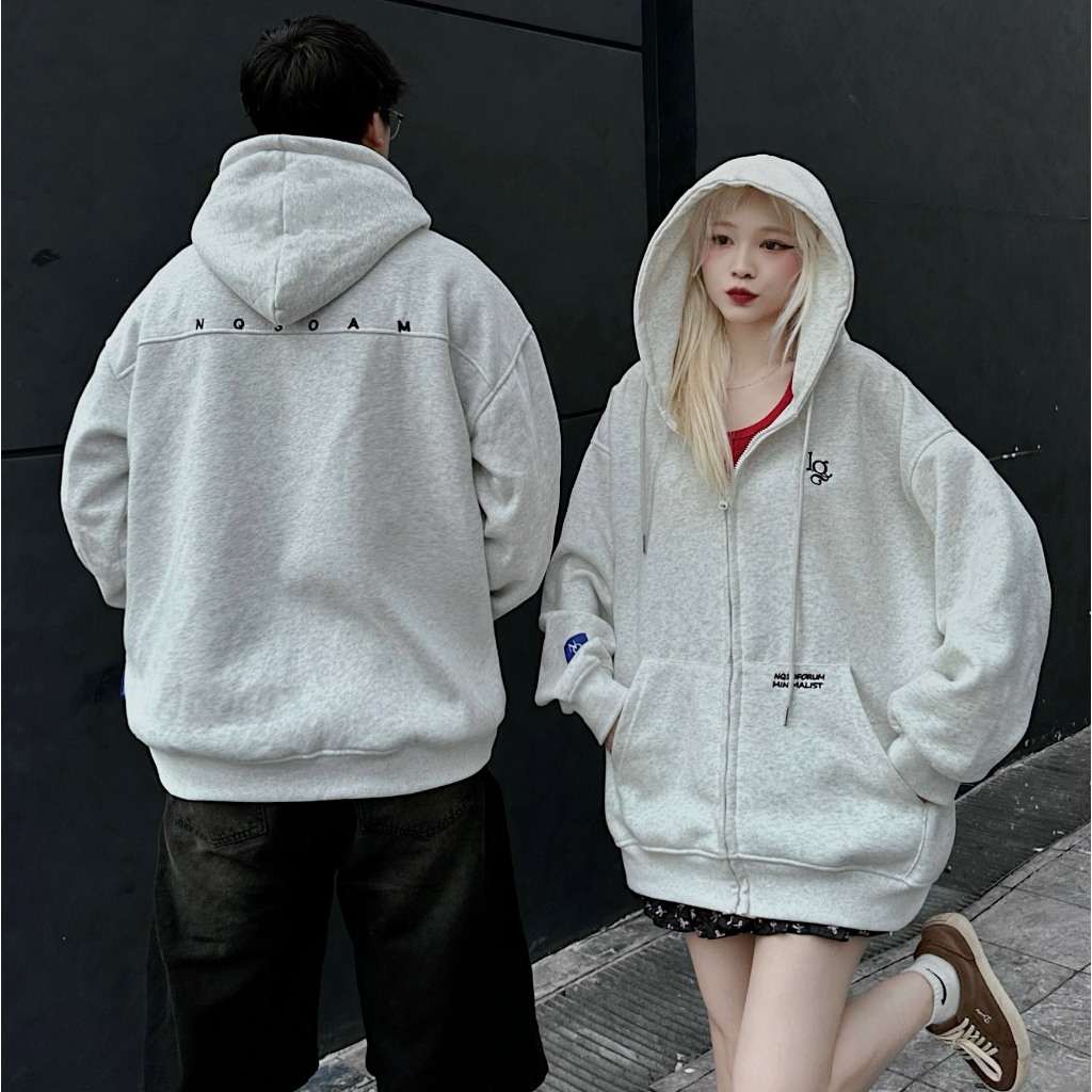 Embroidered Zip Hoodie Sweatshirt NQ30 AM - Unisex Men's and Women's ...