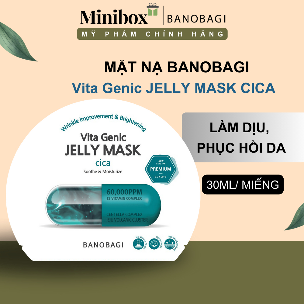 Banobagi PREMIUM Vita Genic Jelly Mask Cica paper Mask soothes and ...