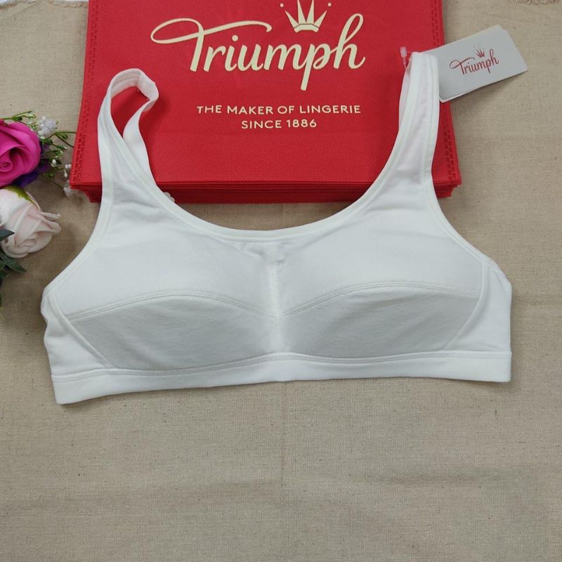 Triumph T421V bra, thin white no-wire bra, size A75, B75, A80, B80, A85, B85 | Shopee Malaysia