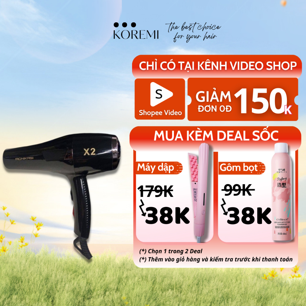 Koremi Real Power Hot And Cold Hair Dryer 1800W NA-6688 And AONIKASI X2 ...