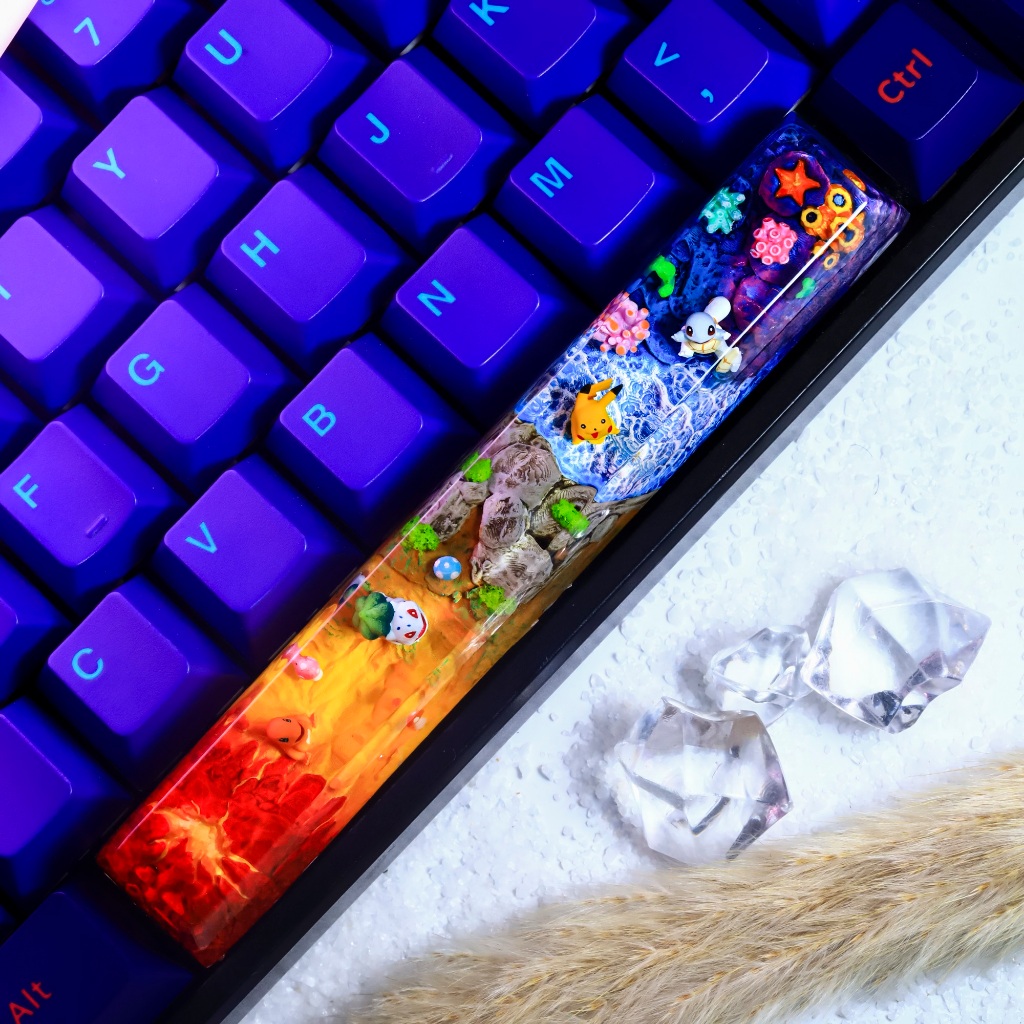 Spacebar Artisan 4 Pokemon for Mechanical Keyboard, Handmade Premium ...