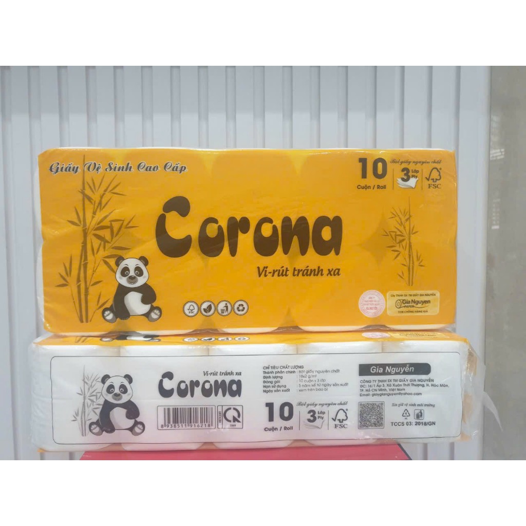 (1 Lot of 10 Rolls) Premium Corona Coreless Toilet Paper - Nhon Phat ...