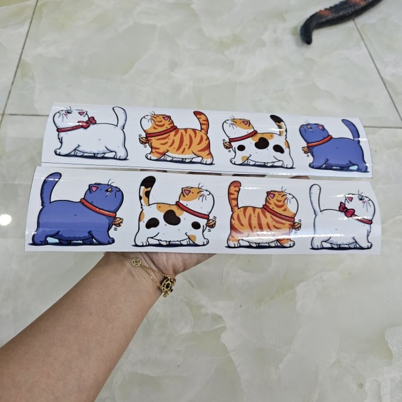Super cute lazy fat cat logo sticker to decorate motorbikes, electric ...