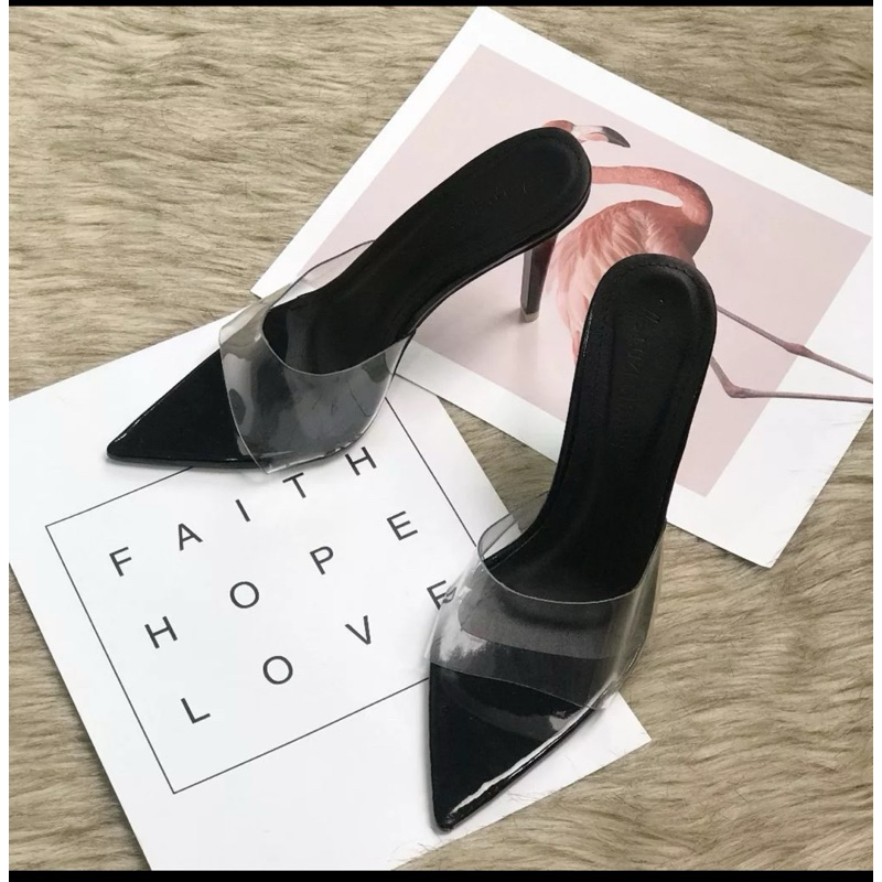Transparent, Luxurious Acrylic High Heels With Pointed Toe | Shopee ...