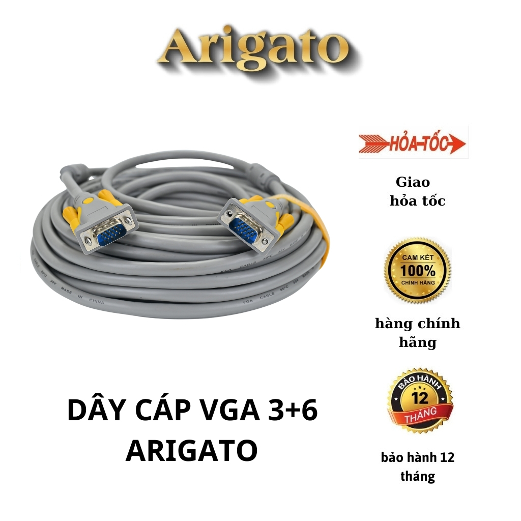 Vga Wire 3+6, Cable vga 3+6 1.5m, 3m, 5m Genuine ARIGATO. Random Color ...