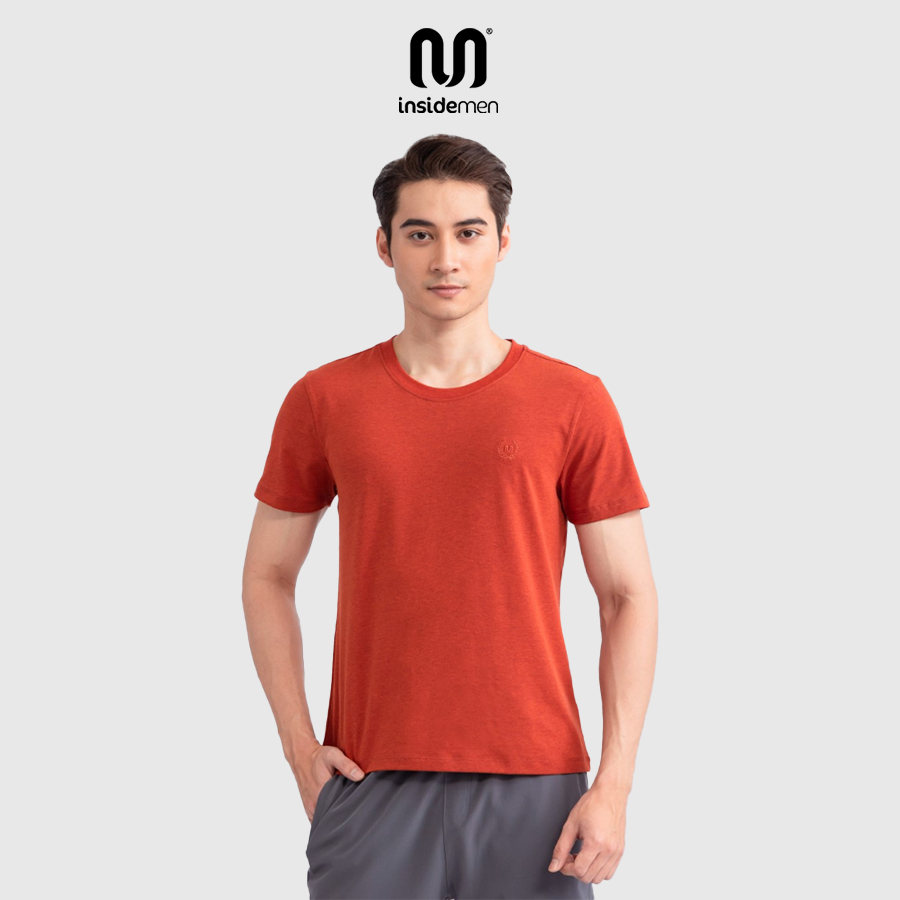 Insidemen Men's high-quality round-neck T-shirt made of elegant regular ...