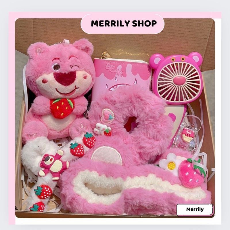 Lotso strawberry bear pattern gift Combo for female friends/girlfriends ...