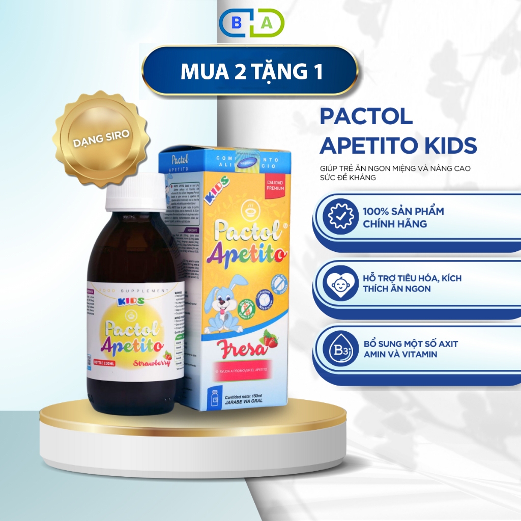 [BUY 2 GET 1 FREE] PACTOL KIDS PEPTIT Delicious Food Syrup 150ml helps ...